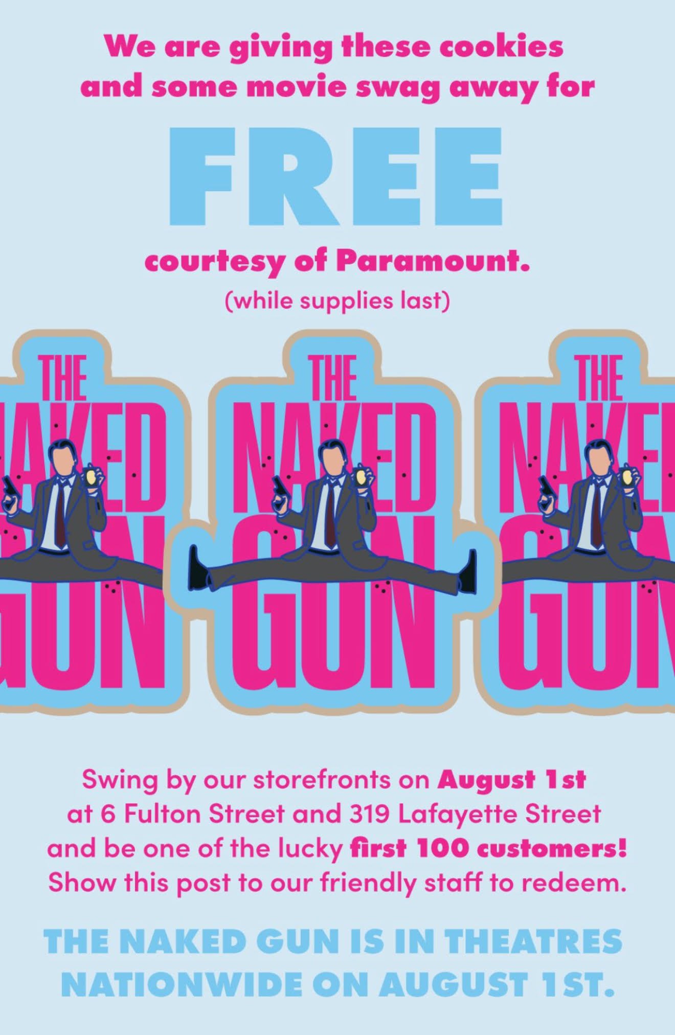 FUNNY FACE BAKERY X NAKED GUN, NYC