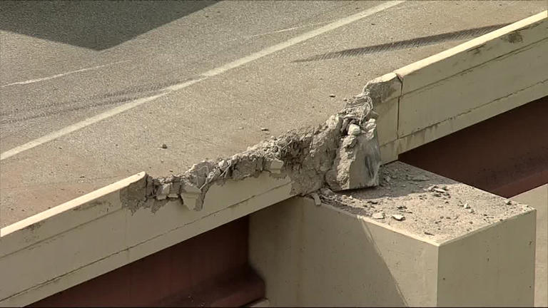 Truck falls from bridge on Hwy. 121 in Grapevine