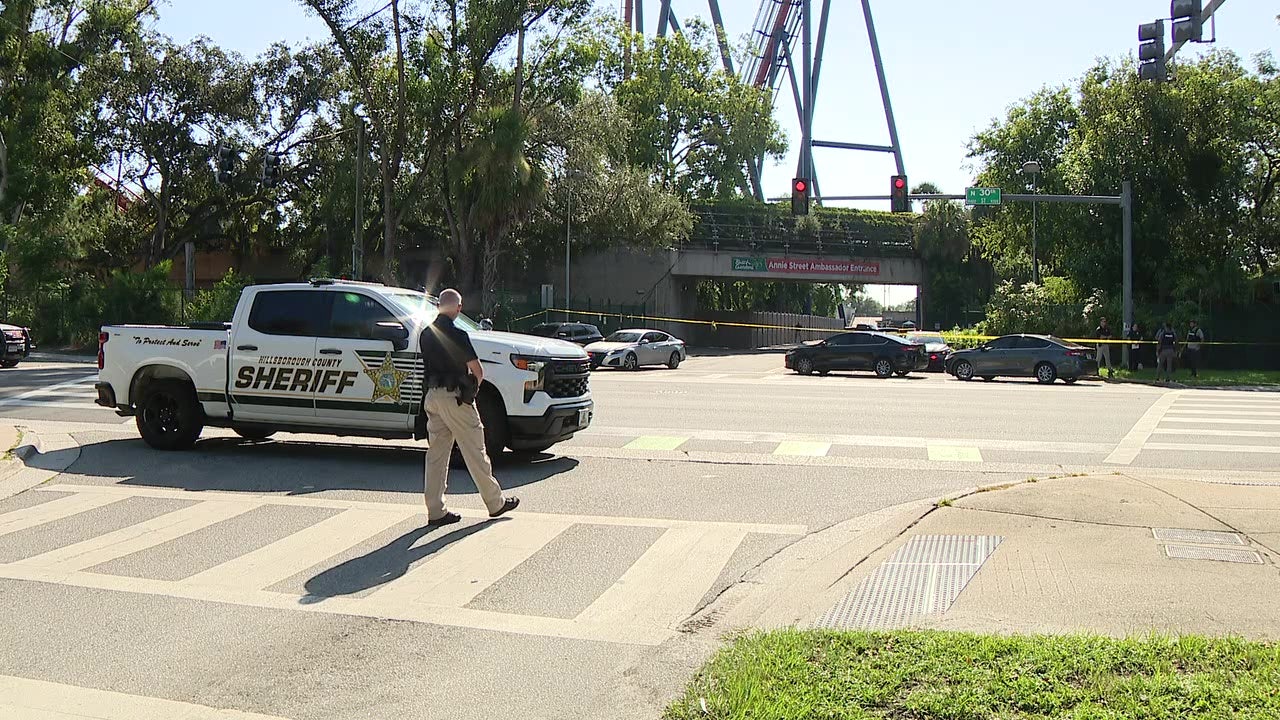 Tampa police officer heads home after being shot near Busch Gardens