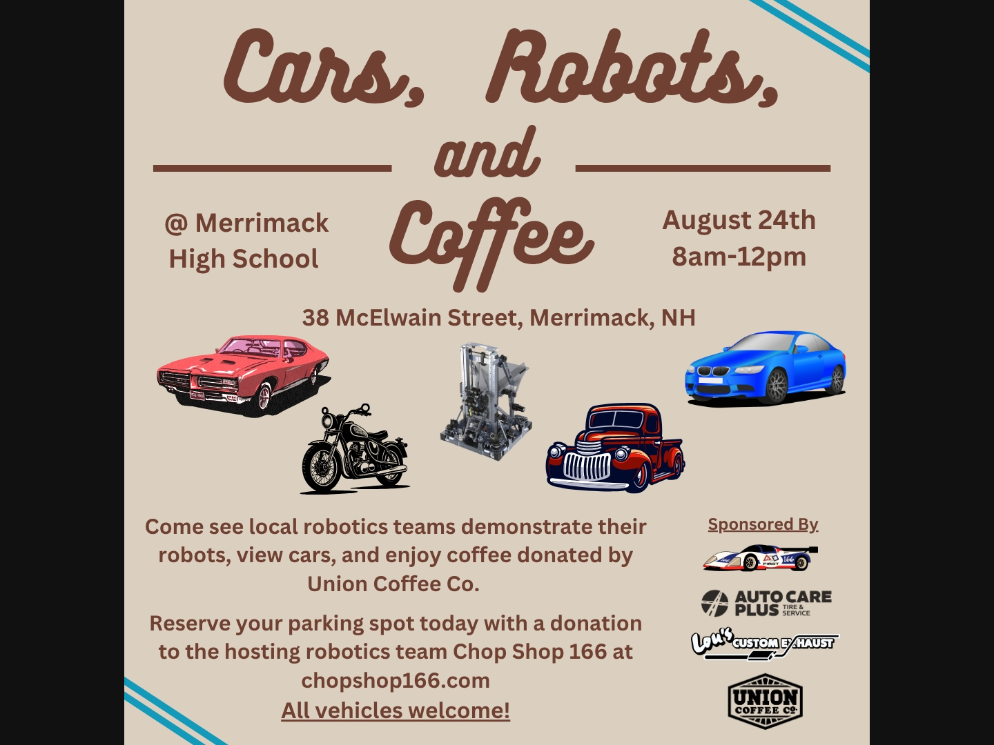 Merrimack High School FIRST Robotics Team To Host Second Annual Cars ...