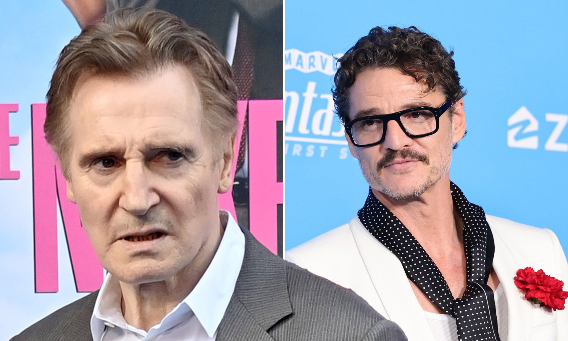 Liam Neeson takes a cheeky swipe at Pedro Pascal