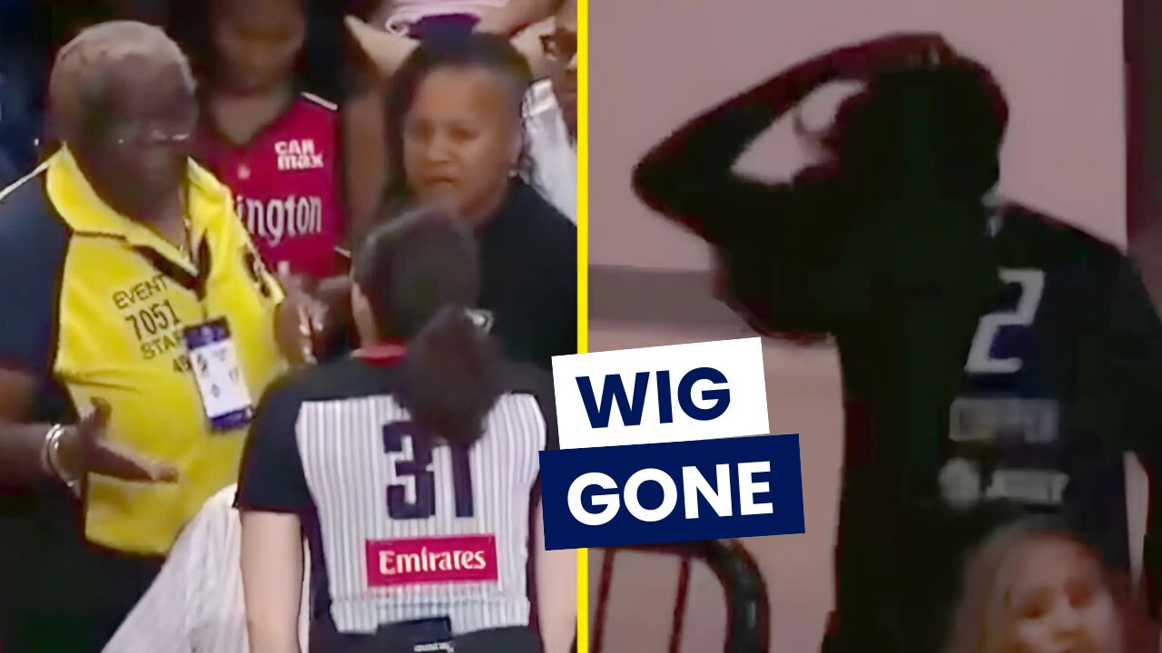 Kahleah Copper’s Wig Falls Off Mid-Game as Fan Gets Ejected for Mocking