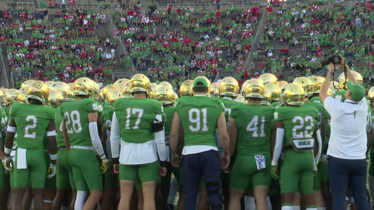 Notre Dame football releases date for annual 'Irish Wear Green' game