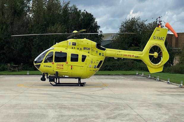 Motorcyclist airlifted to hospital after crash in North Yorkshire