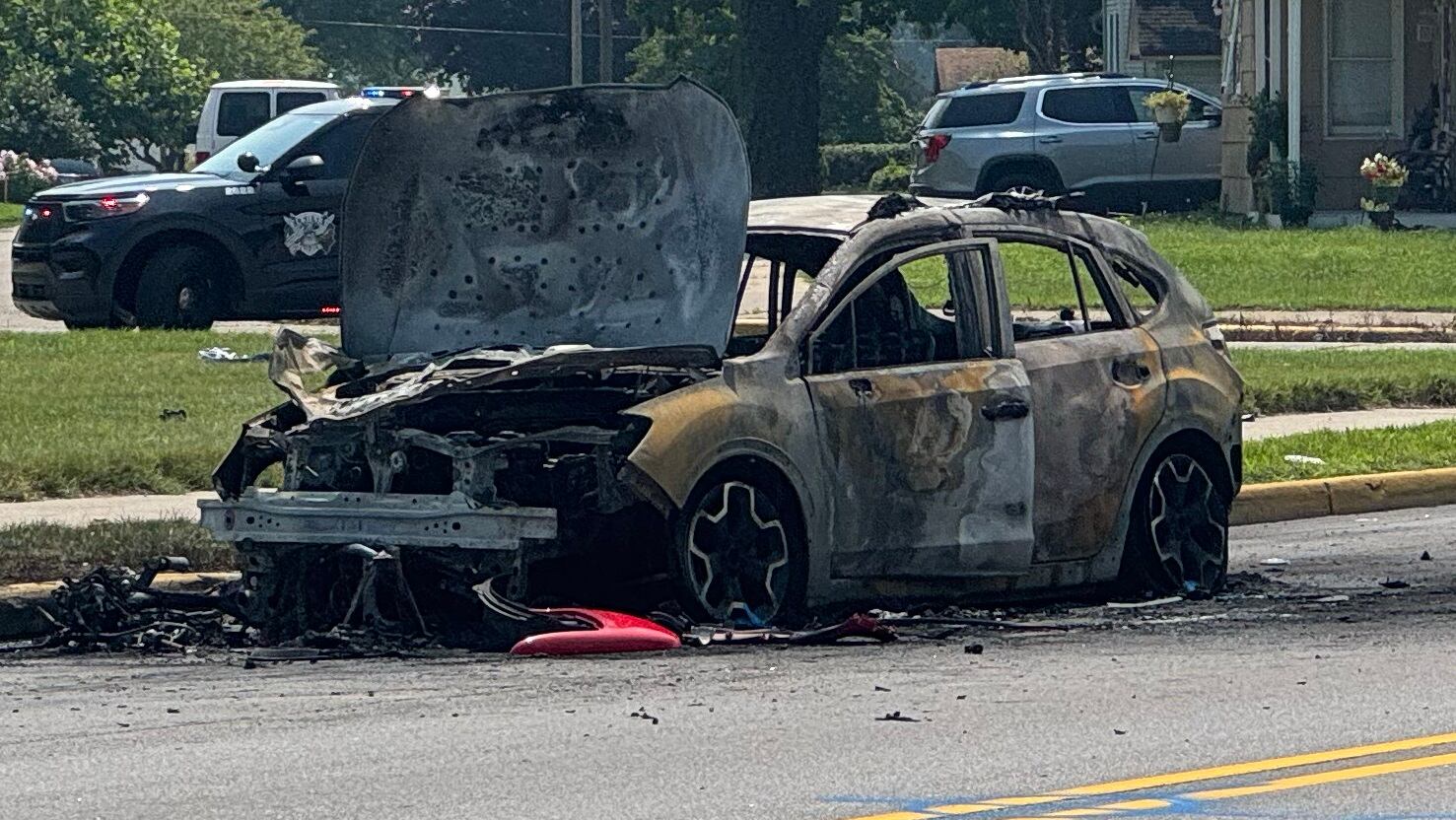1 in critical condition, another seriously hurt after fiery crash ...