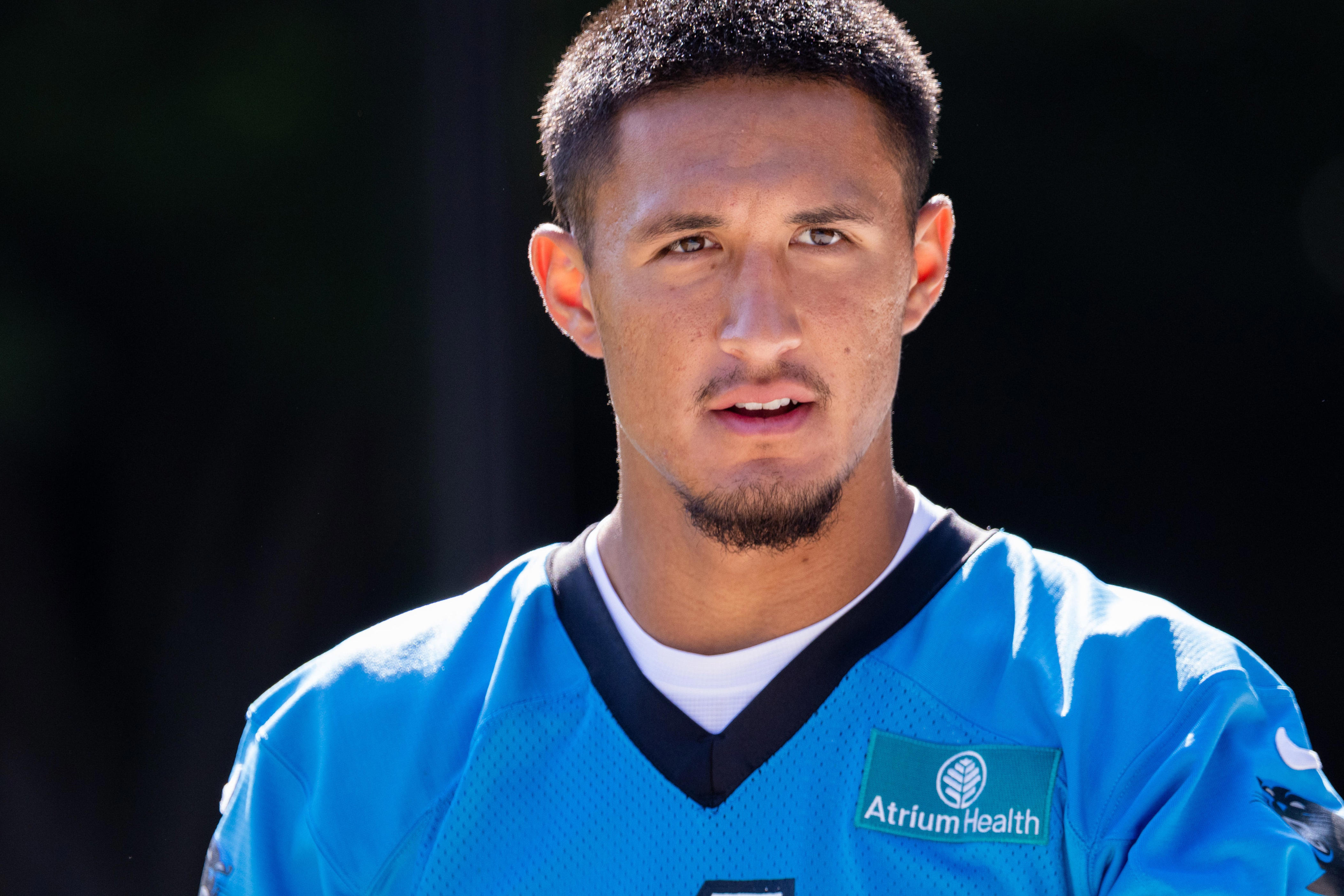 Panthers WR Tetairoa McMillan talks about some of his early struggles ...