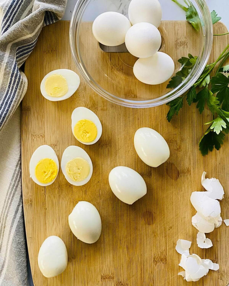 Deviled Eggs with Dill Pickles