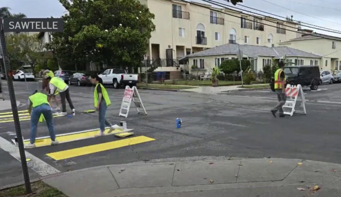 BREAKING: City Crews Begin Painting Official Crosswalks Near Stoner ...
