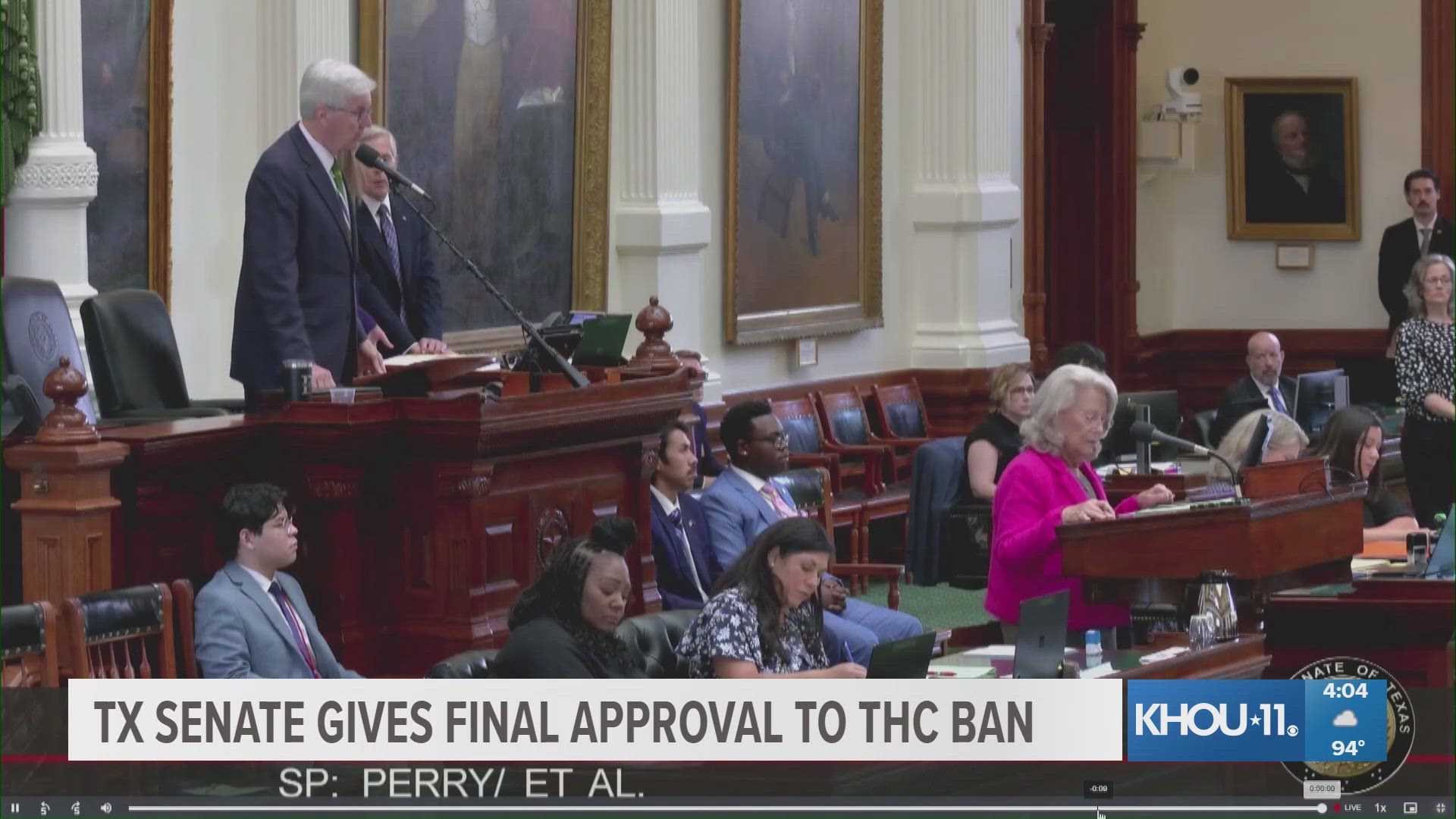 Texas Senate gives final approval to THC ban