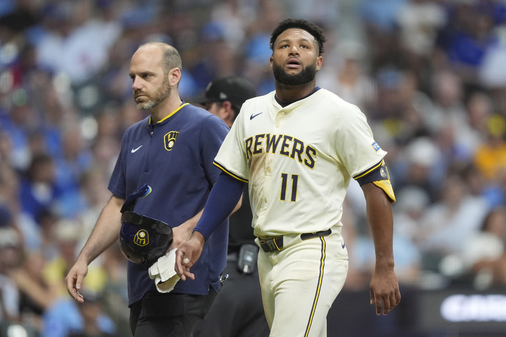 Brewers outfielder Jackson Chourio placed on injured list with strained ...
