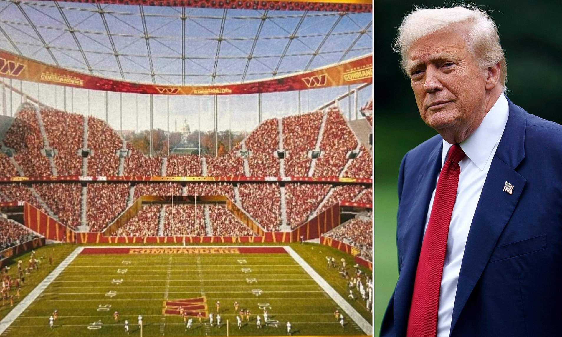 Washington Commanders move step closer to $3.7bn DC stadium amid Trump ...