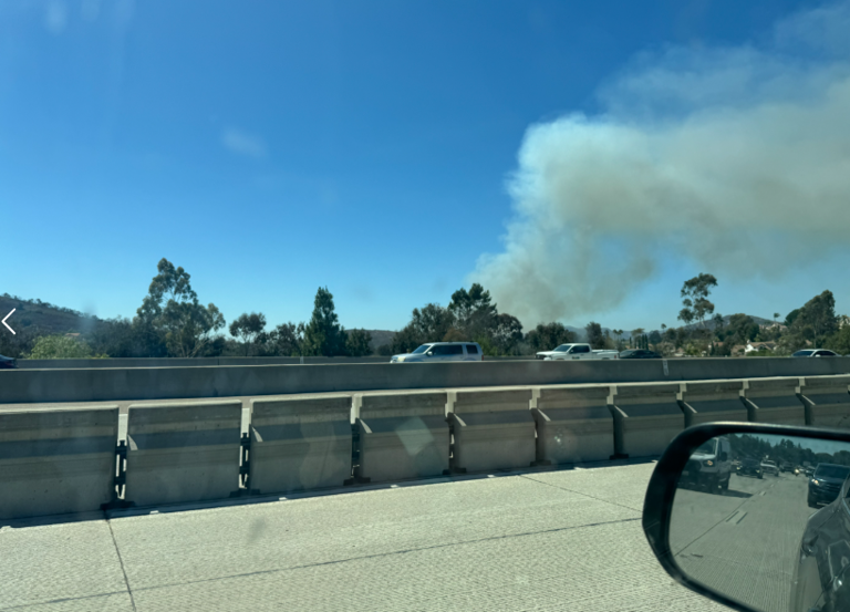 Evacuation warning lifted after brush fire burns near homes in Rancho ...
