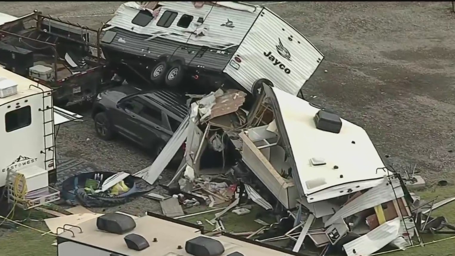 Severe weather hits Grayson County, damages RV park