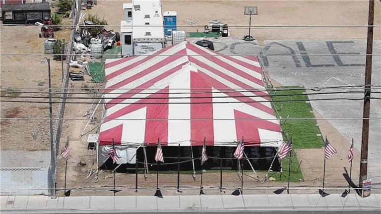 ‘It’s like a fishing net’: Church tent pops up in Las Vegas Valley ...