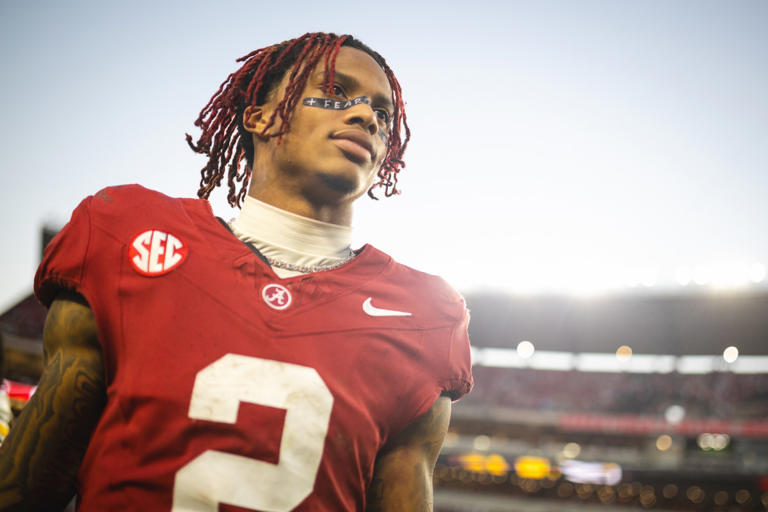 Alabama’s Ryan Williams reacts after transfer portal announcement