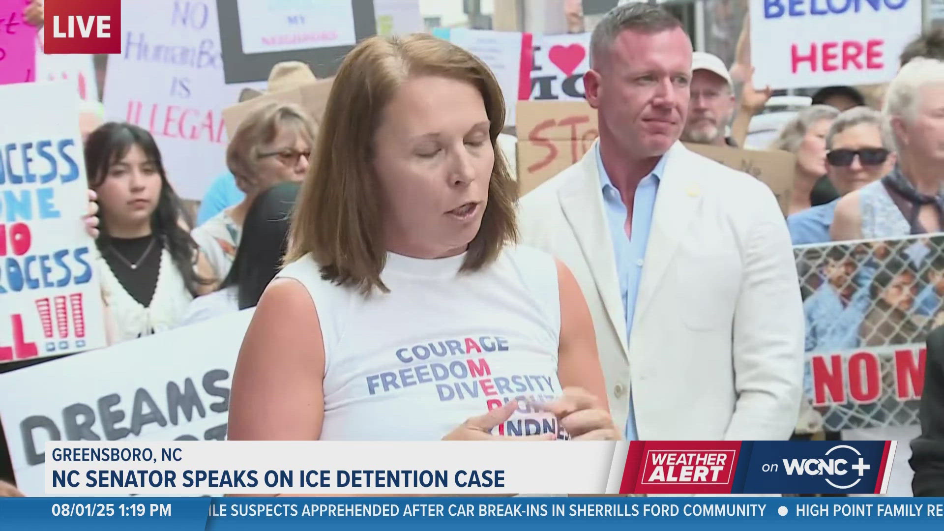 NC state senator speaks on ICE detention center in Greensboro