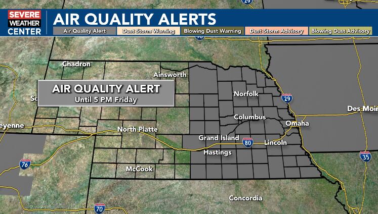 Smoke advisory issued for eastern and central Nebraska