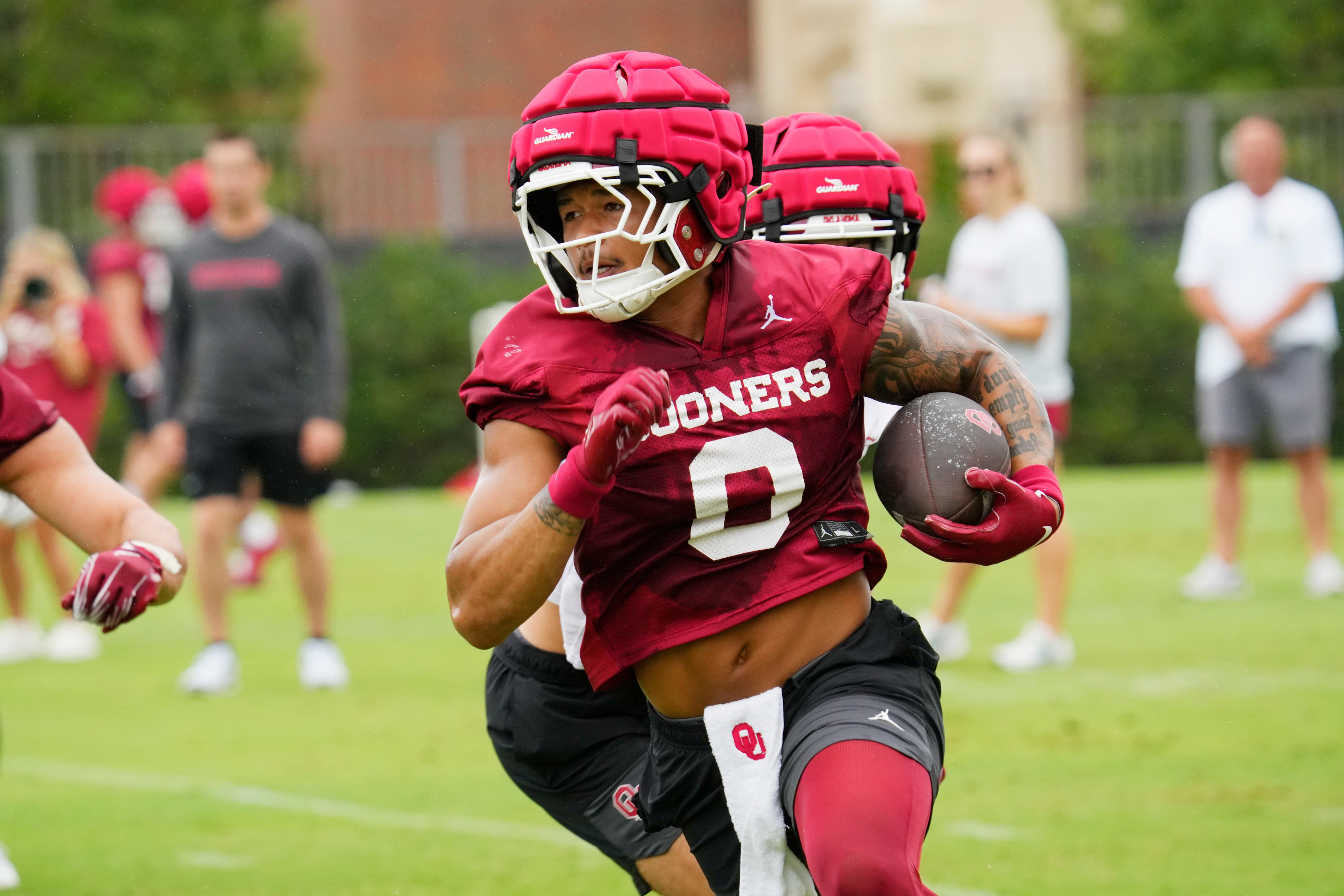 Why was transfer RB Jaydn Ott listed 3rd on Oklahoma's depth chart?