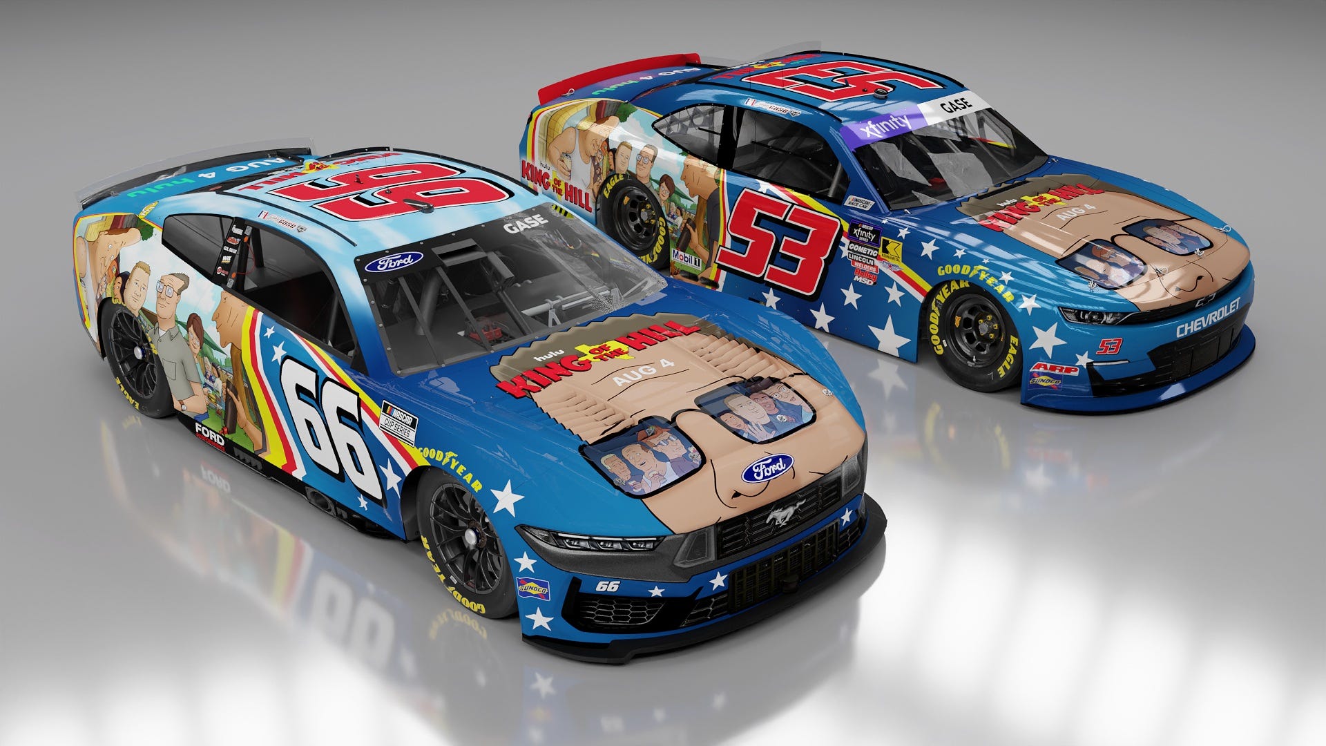 Iowan Joey Gase unveils custom NASCAR cars honoring 'King of the Hill ...