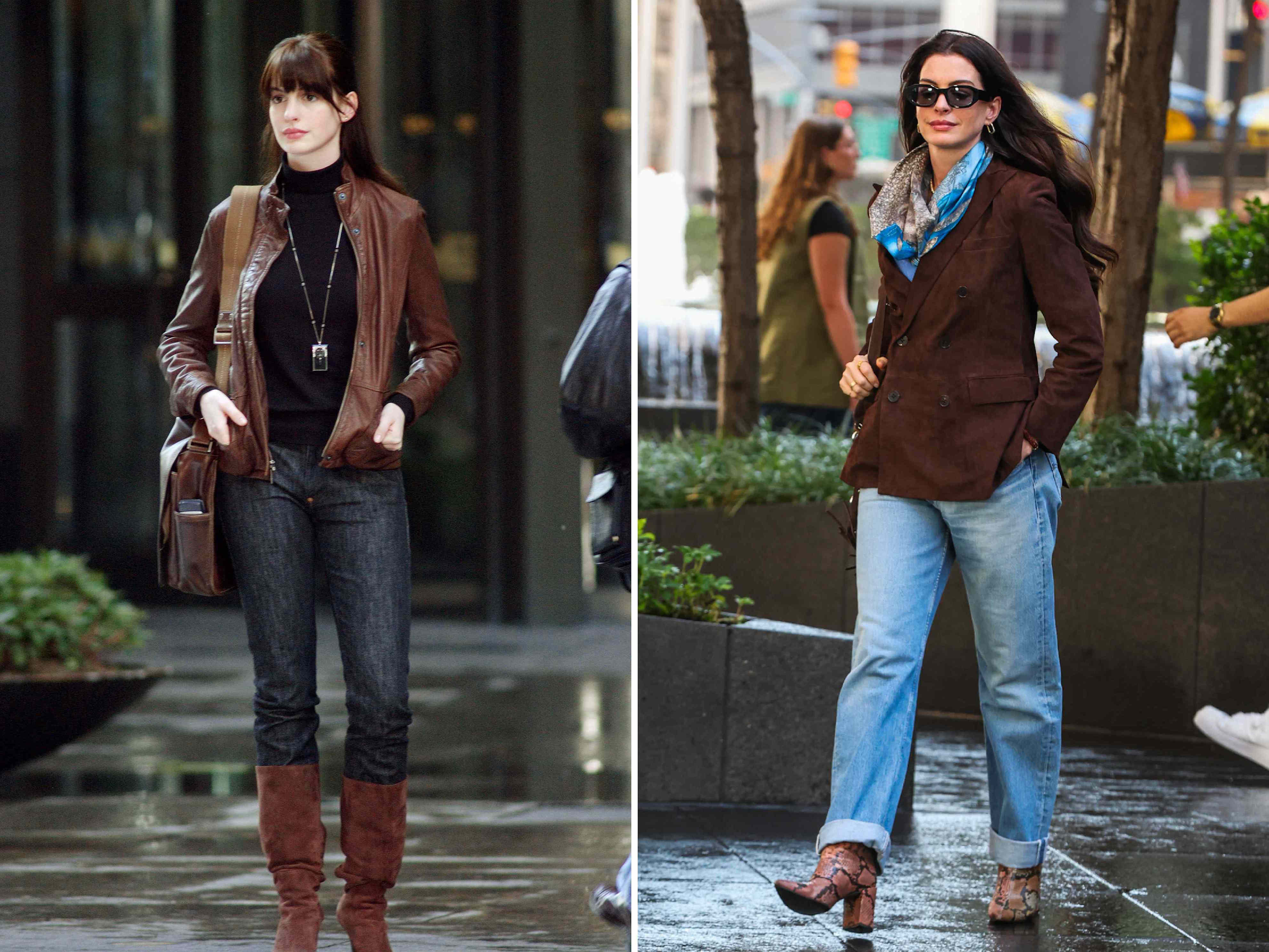 Anne Hathaway's Jeans Featured This One Trending Detail That Transformed Andy Sachs's Iconic Look