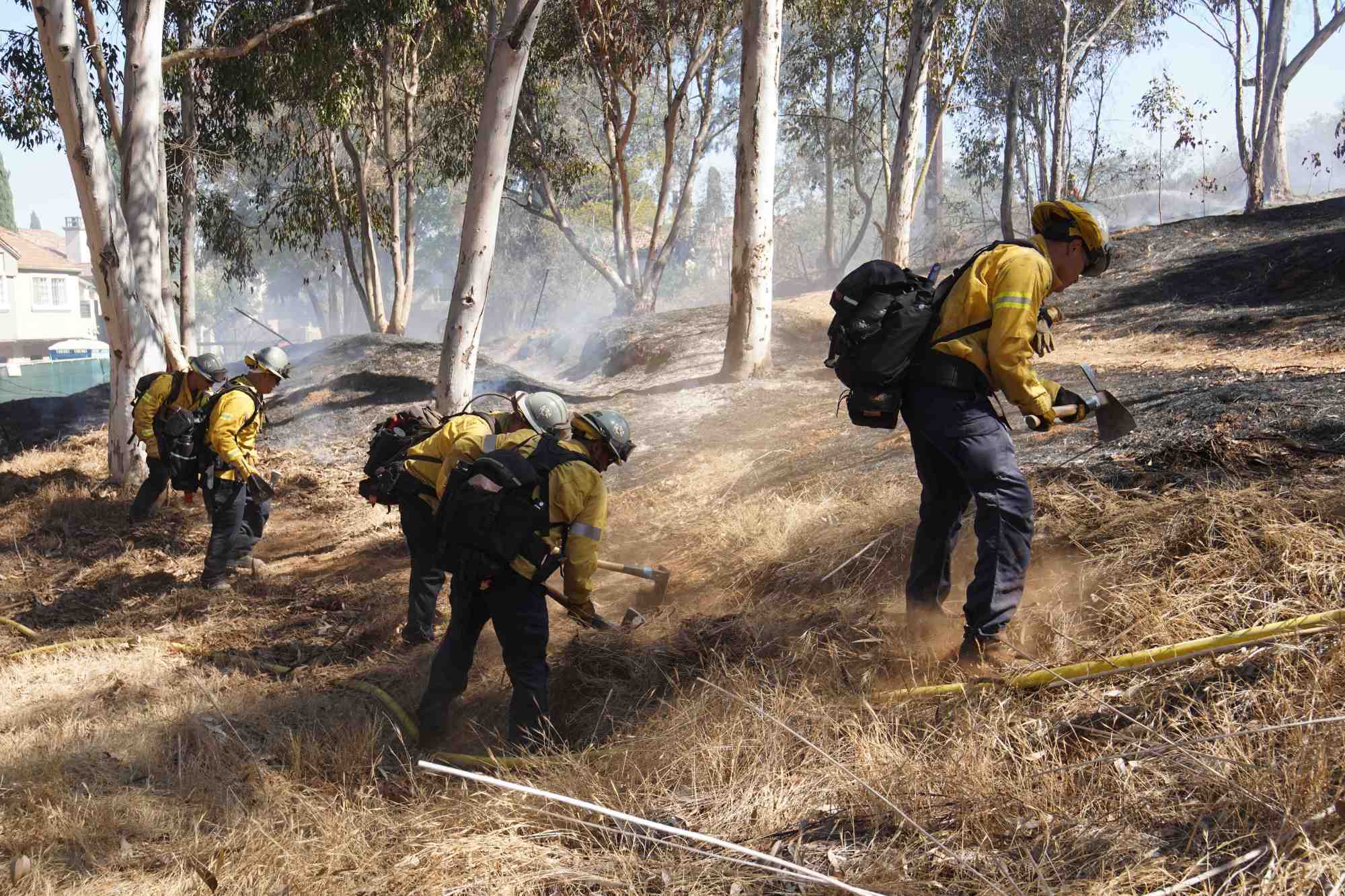 Evacuation warning lifted after brush fire threatens Rancho Bernardo Apartment complex