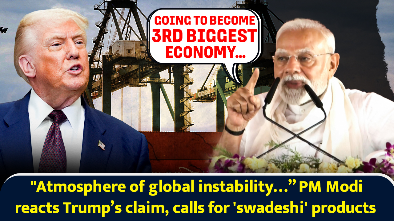 HL:PM Modi reacts to Trump’s 'dead economy' remark in Varanasi, calls ...
