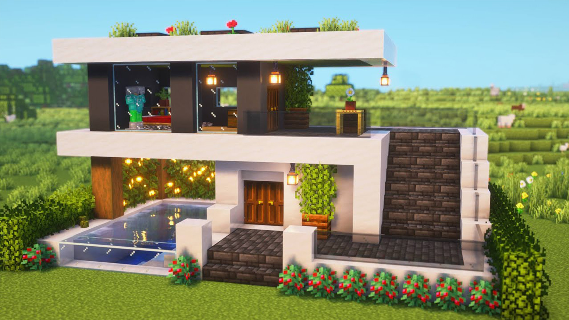 Minecraft Simple Modern House Build Tutorial