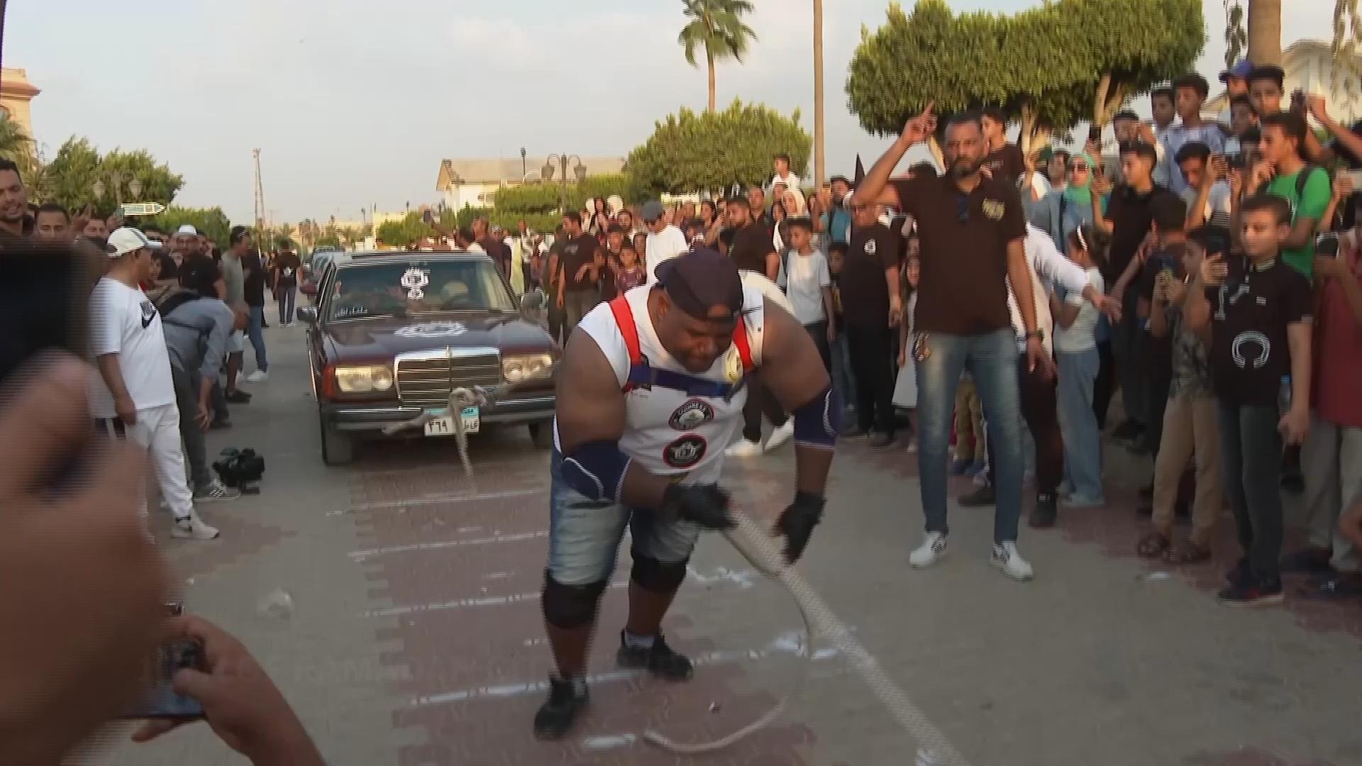 Egyptian wrestler attempts to break Guinness World record for most ...