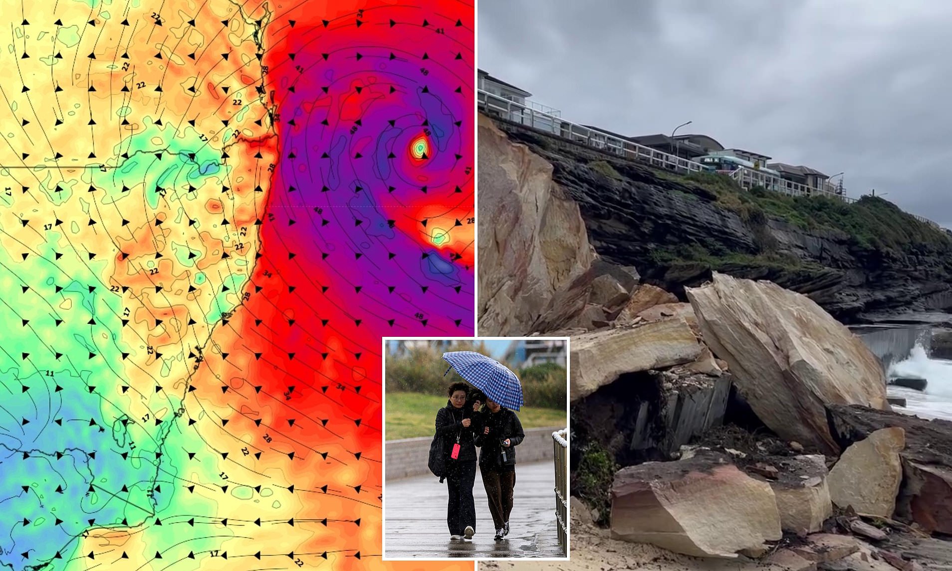 Huge rain bomb explodes over the east coast as millions of Aussies cop ...