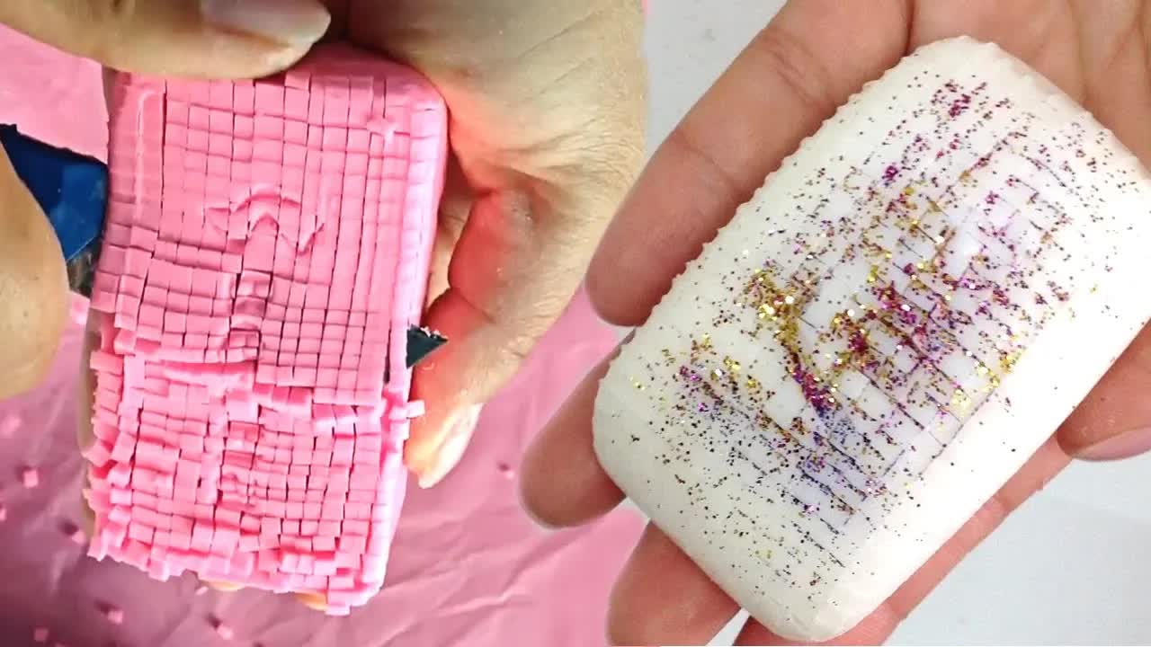 soap carving asmr with relaxing sounds