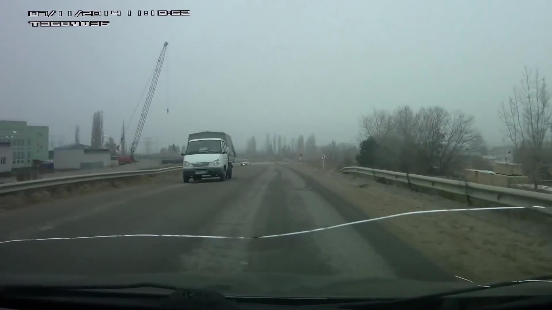 Car Hits Pedestrian Who Runs Across Road