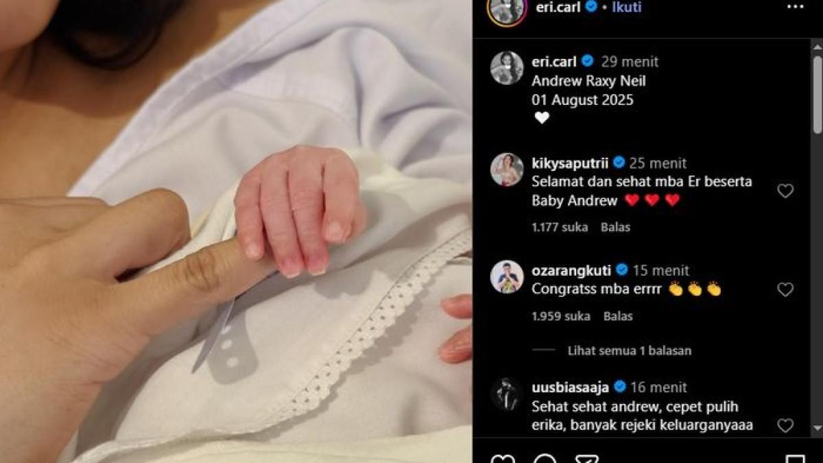 Terungkap Arti Nama Bayi Erika Carlina,Andrew Raxy Neil Punya Makna Indah,DJ Bravy Ikut Andil