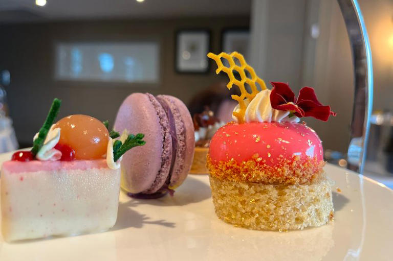 The pretty in pink afternoon tea inside Manchester's luxury four-star hotel