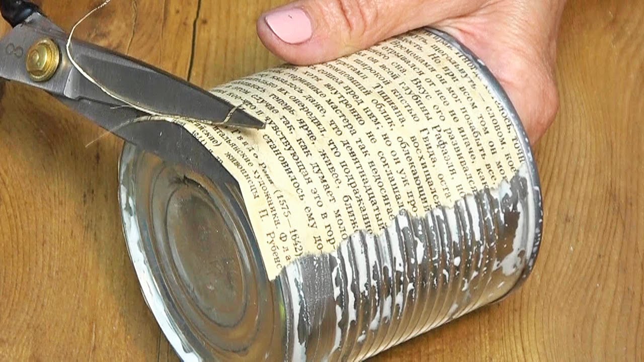 Vintage Crafts with Tin Cans and Old Books