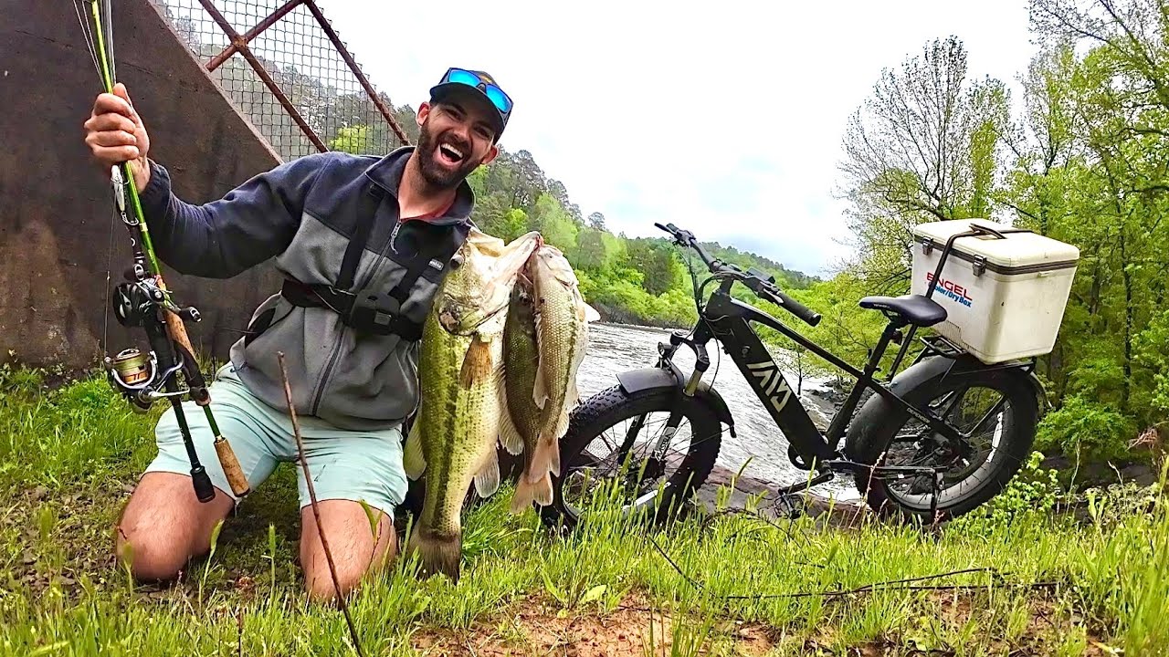 Off-road e-bike adventure at giant spillway bass catch