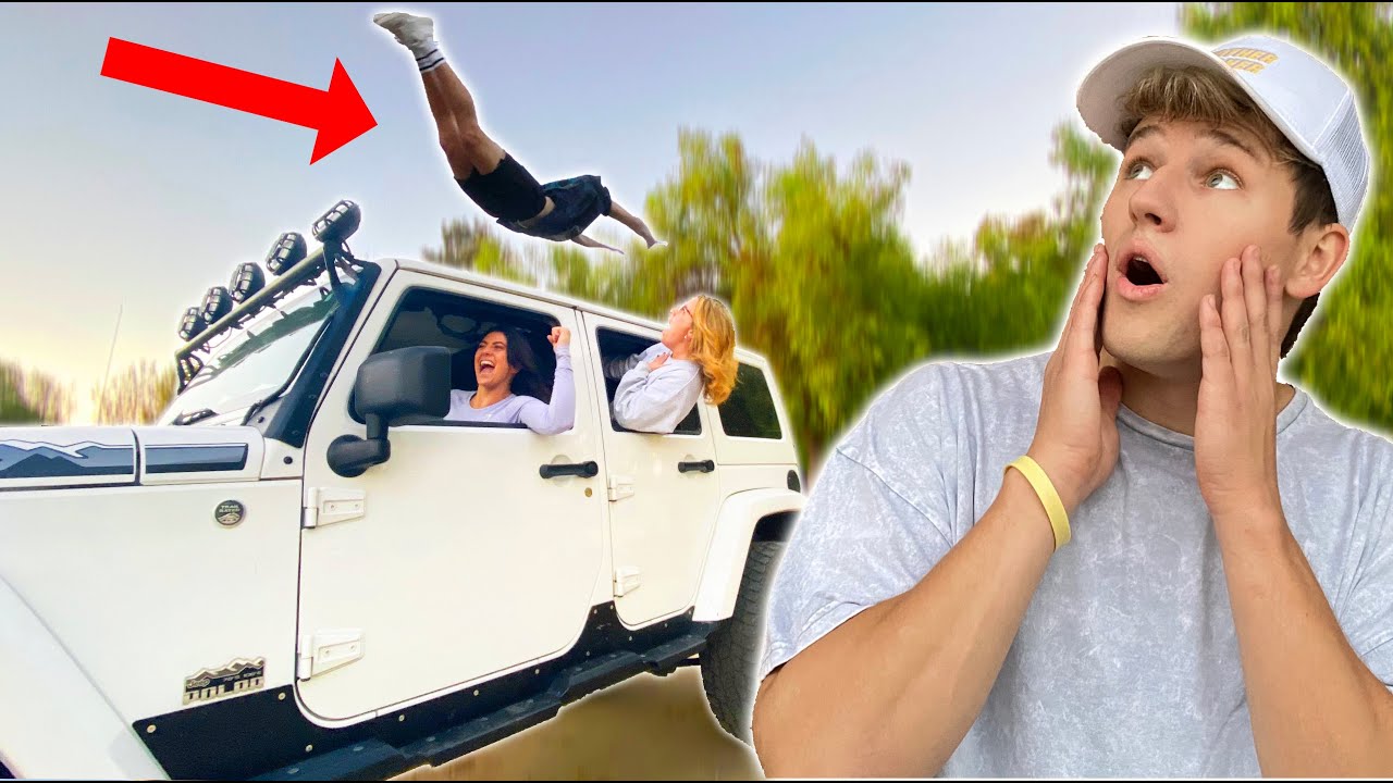 Flipping Over a Car Moving at 60 mph Challenge