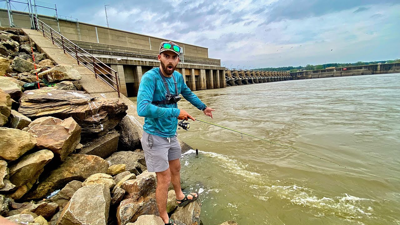 Raging spillway, stupid loaded, then river monster PB x2 caught