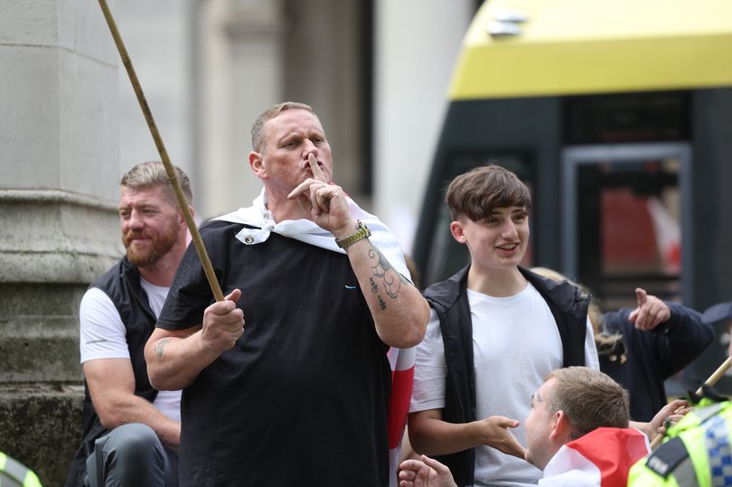 11 pictures of tense scenes as far right protest and counter ...