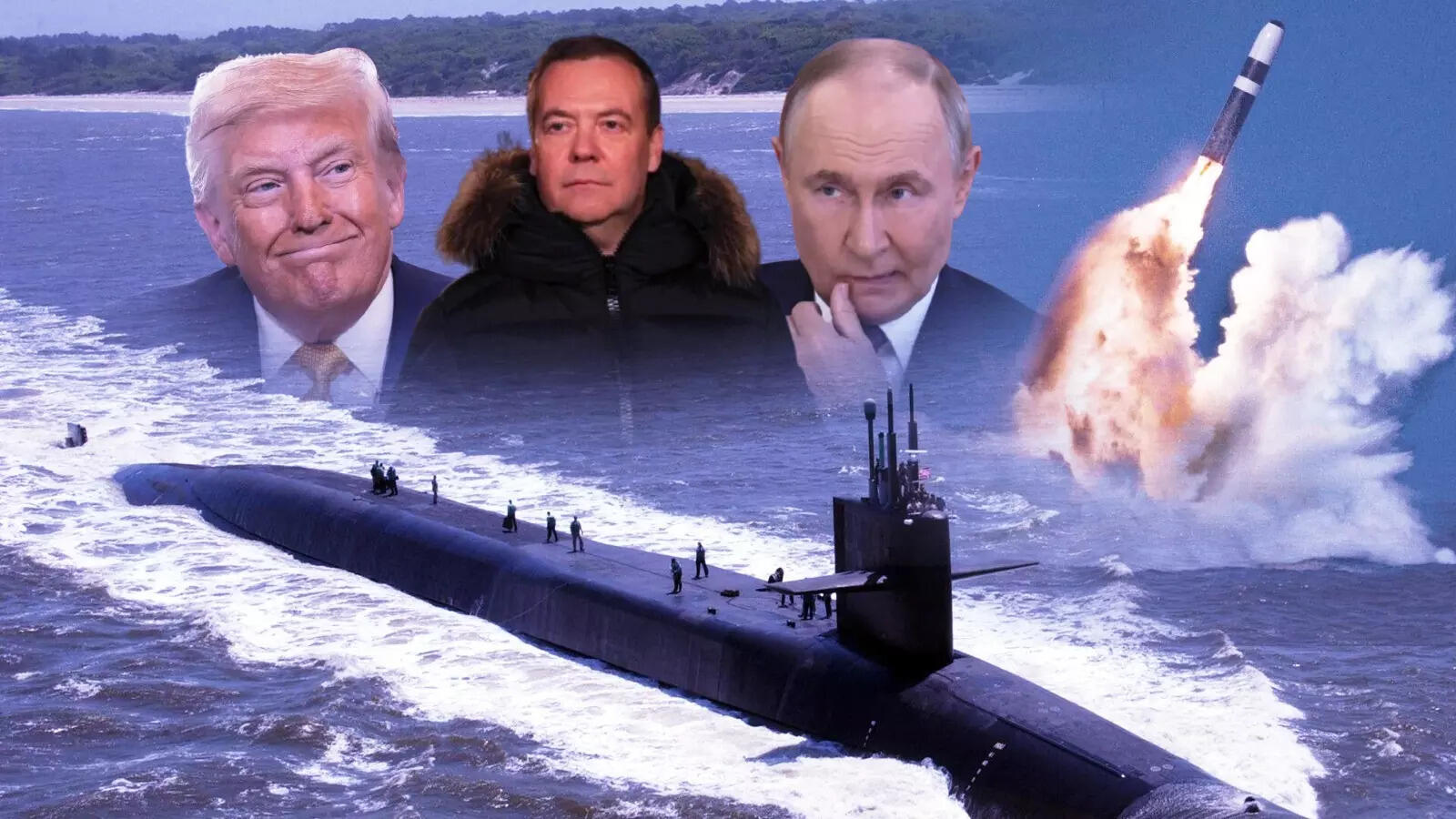 All eyes on Putin's voice Medvedev as Trump sends nuclear subs to ...