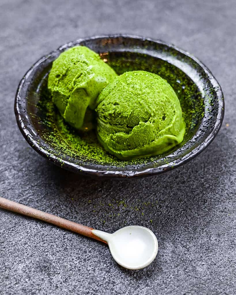 Homemade Matcha Green Tea Ice Cream