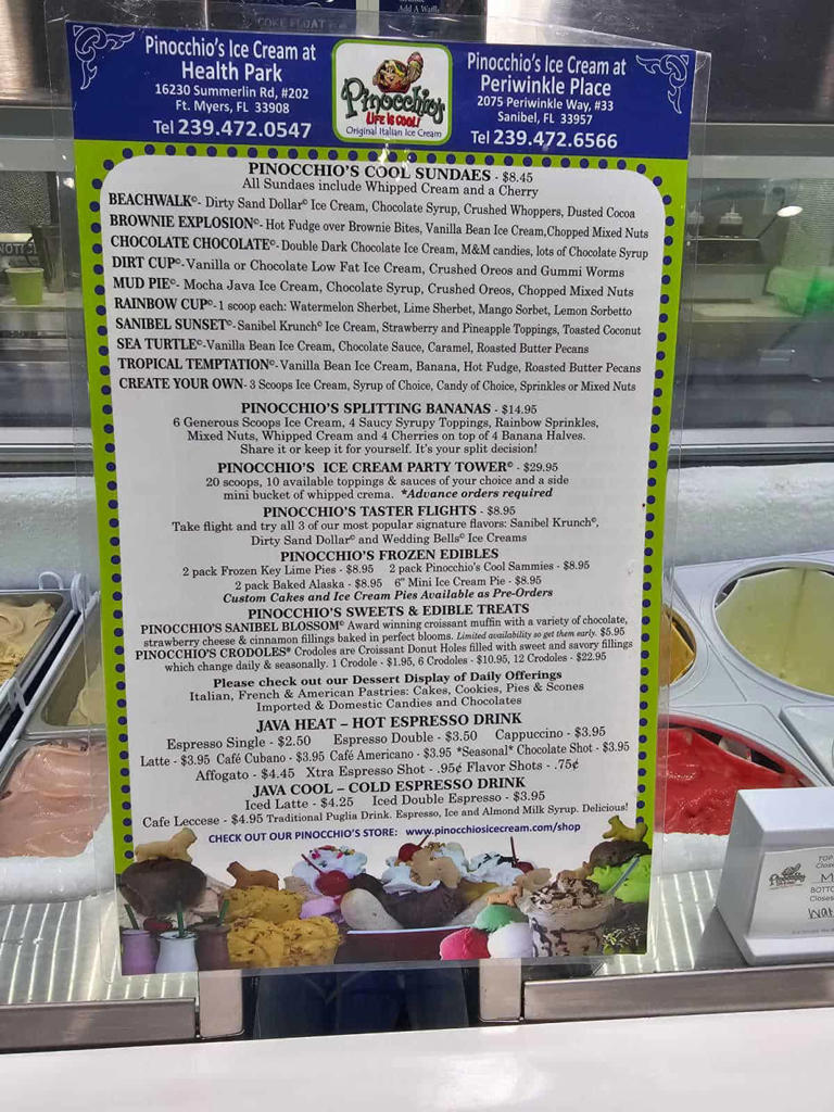 Pinocchio's Original Italian Ice Cream