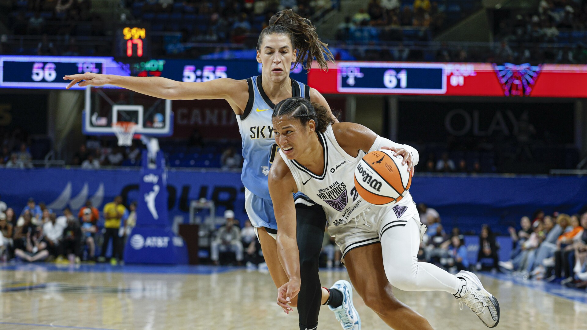 Burton scores 18 points, as Valkyries beat Sky 73-66 for third straight ...