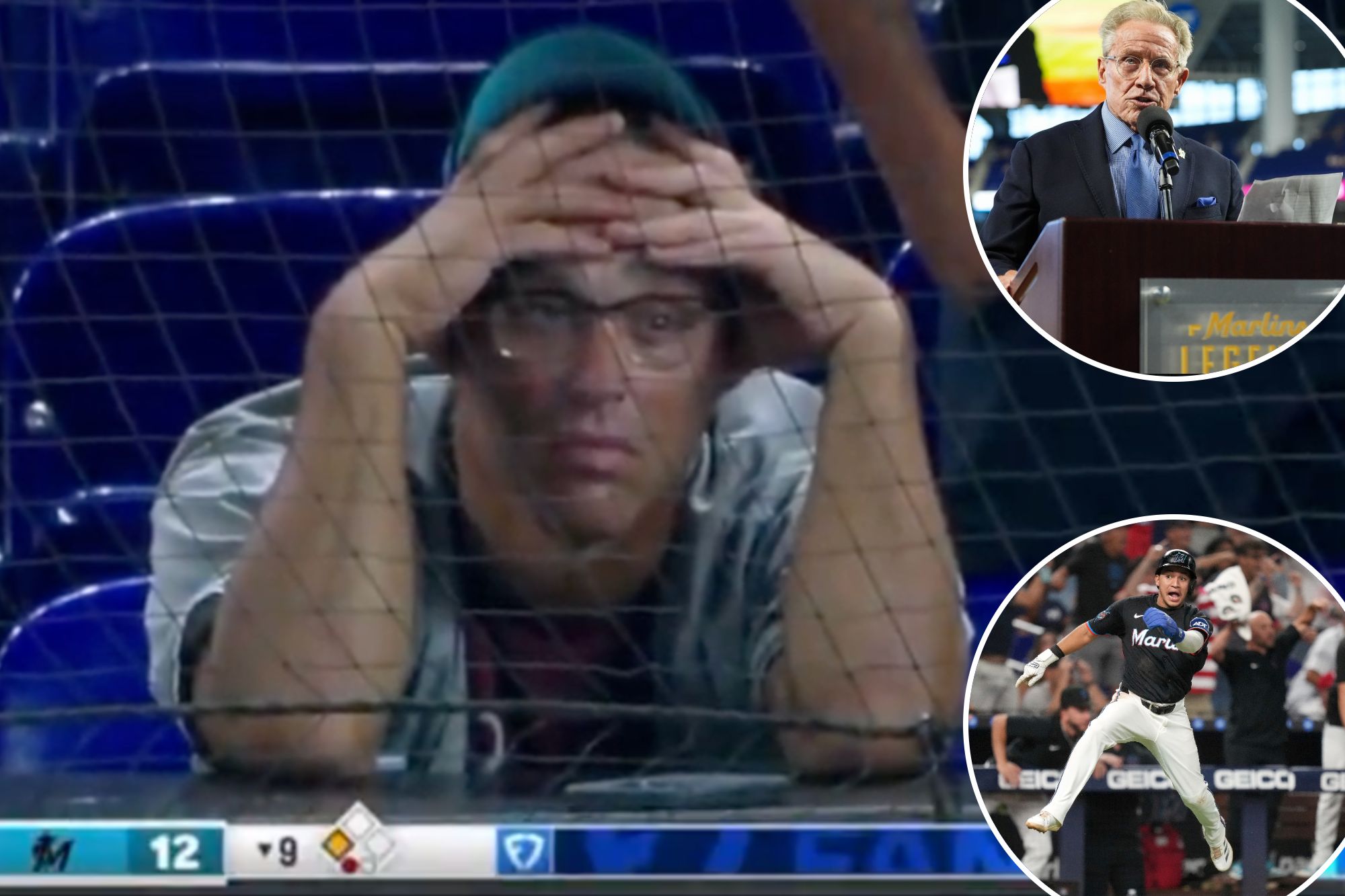 Marlins announcer dunks on sad Yankees fan during shocking comeback