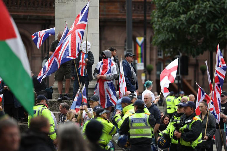 Arrests made as hundreds of Britain First protestors and counter ...