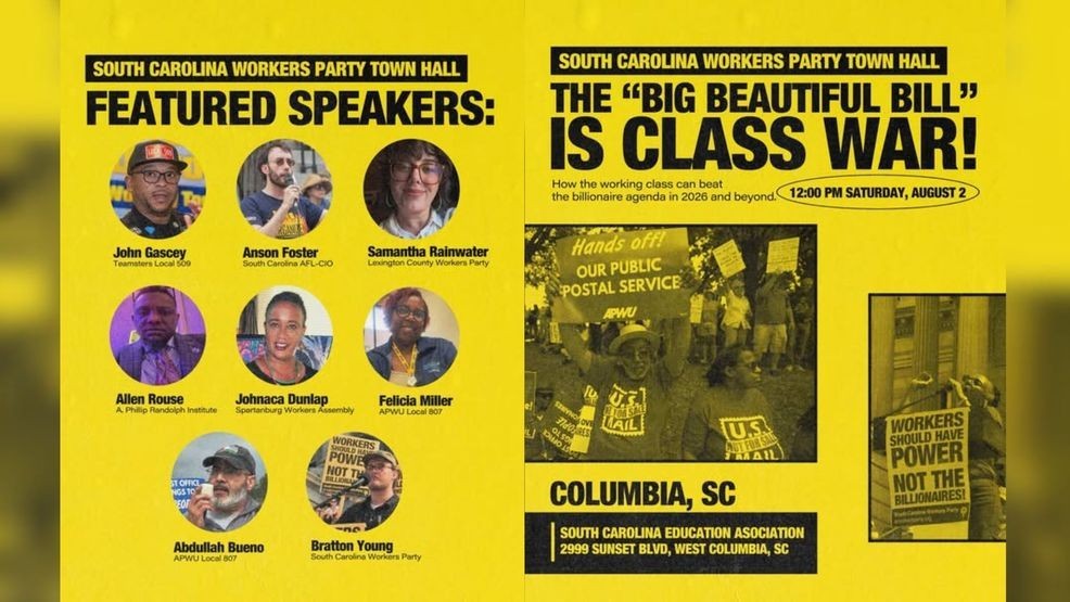 SC Workers Party hosts town hall to address 'Big Beautiful Bill'
