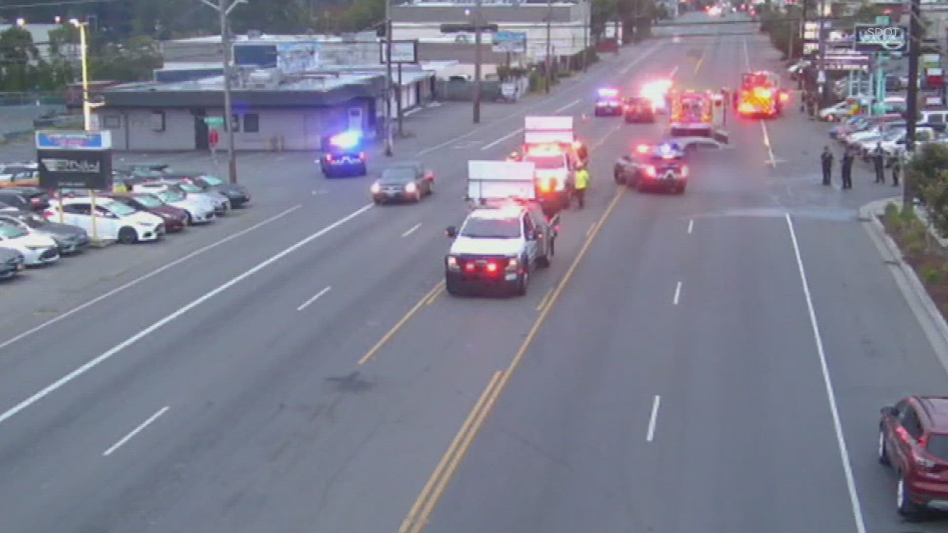 Driver killed in car vs. fire truck collision in Seattle