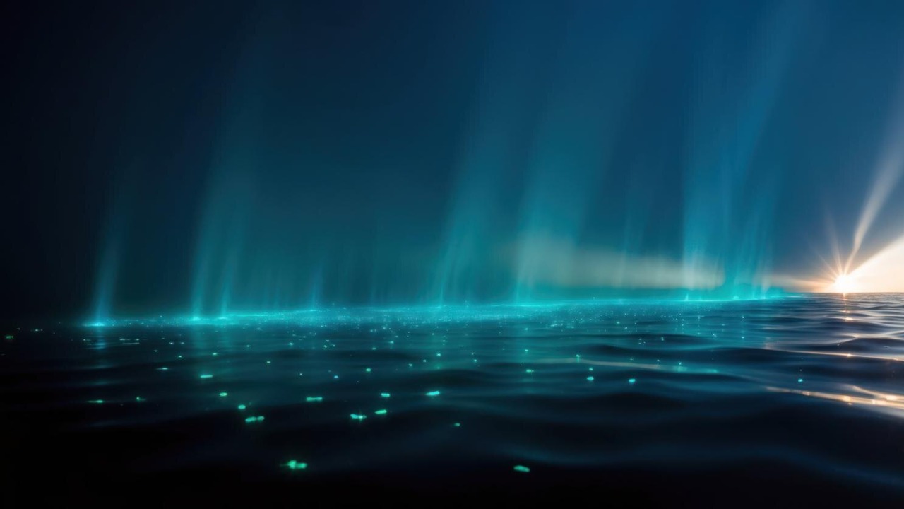 Flashing lights from deep ocean ridge