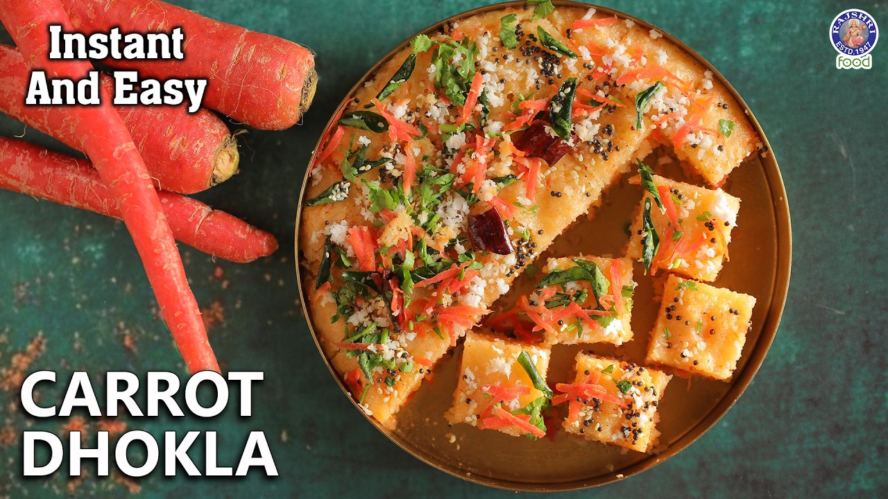 Quick and spongy carrot dhokla recipe