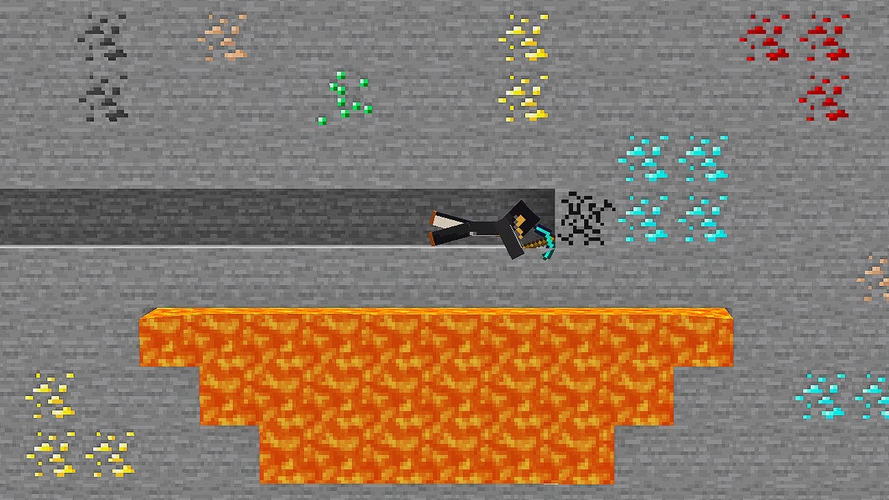 Dive mining challenge in Minecraft Xbox survival