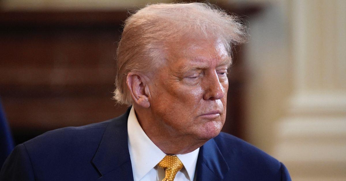 Trump appears to fall asleep during White House event